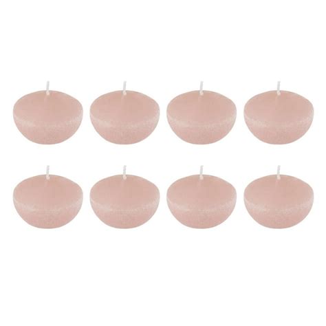 Lot De 8 Bougies Chauffe Plat Flottante 6cm Rose