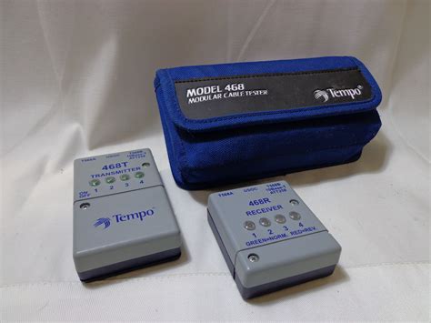 Tempo Model 468 Modular Cable Tester Wire Map Tester