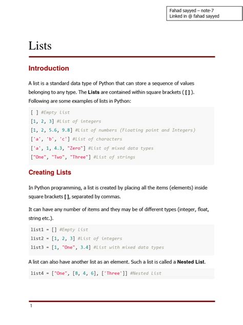 python lists pdf data type control flow
