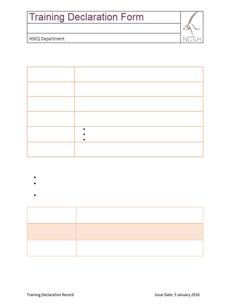 Training Declaration Form Rhc Pdf Training Declaration Form Rhc Pdf