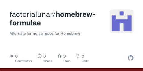 github factorialunar homebrew formulae alternate formulae repos for