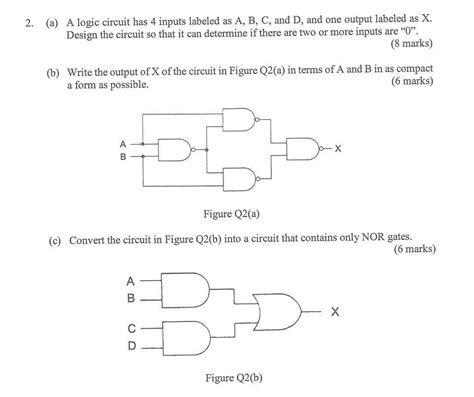 Solved A A Logic Circuit Has 4 Inputs Labeled As Abc