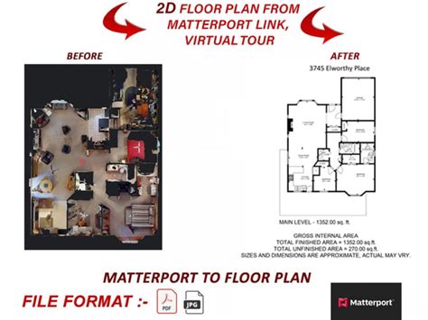 Floor Plan From Matterport Scan Into PDF And Sketch Upwork