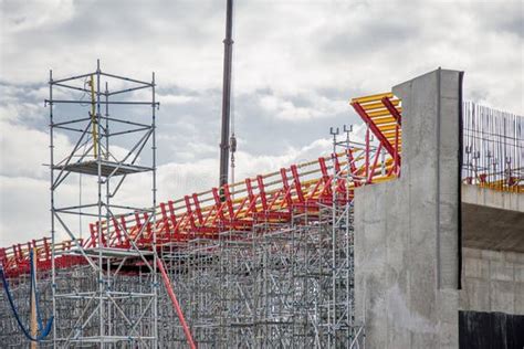 Support Scaffolding System At Bridge Stock Image Image Of Building Support Scaffolding System At Bridge Stock Image Image Of Building