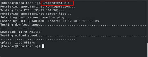 Test Your Internet Speed Through Command Line In Centos 8 Linuxways