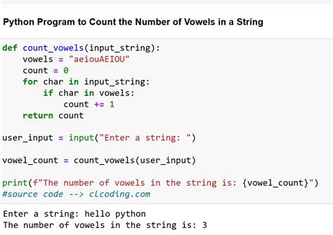 Python Coding | Day 74 Python Program to Count the Number of Vowels in a String | Instagram