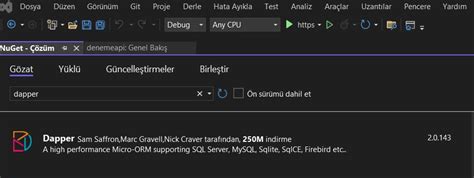 Dapper Framework İle Aspnet Core Api Kullanimi Görkem Demir