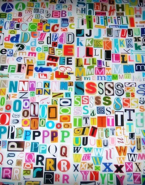 Magazine Cutout Letters Printable Collage Alphabet  Set 1 Etsy