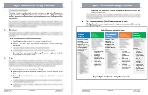 Digital Transformation Strategy Framework Template Download Itsm Docs Itsm Documents And Templates