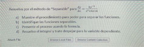 Solved Solve By The Method Of Separable A Show The