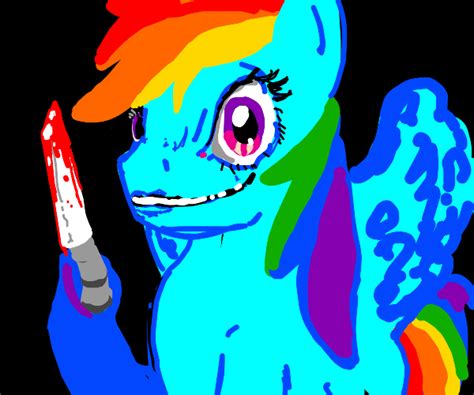 A Creepy Rainbow Dash From Mlp Drawception