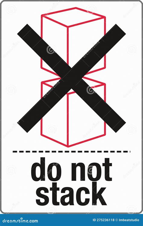 International Shipping Pictorial Labels Fragile Do Not Stack Vector
