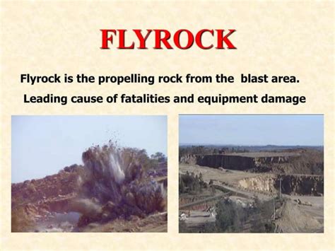 Optimisation Of Drilling And Blasting Focussing On Fly Rock Ppt Geology Science