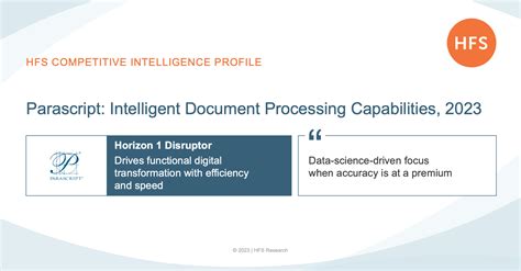 Parascript Intelligent Document Processing Capabilities 2023 Hfs Research