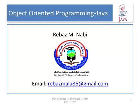 Oop Lecture1 Chapter1review Of Java Ppt