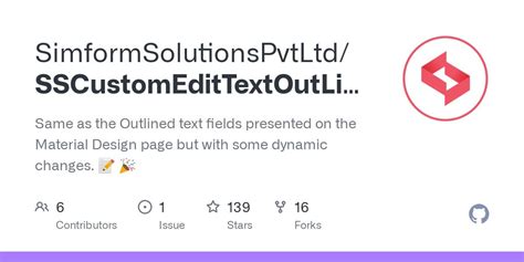 Sscustomedittextoutlineborder Is A Small Kotlin Library For Android To