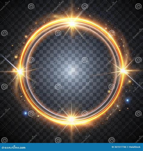Circular Lens Flare Light Effect Stock Image 361517725