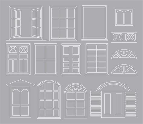 Premium Vector Window Frames And Panes Vector Set For Home Design