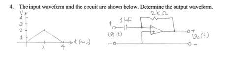 Solved The Input Waveform And The Circuit Are Shown Below
