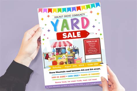 Customizable Yard Sale Flyer Sale Event Flyer Template Posh Park