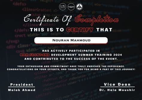 Nouran Mahmoud On Linkedin Frontenddevelopment Summertraining