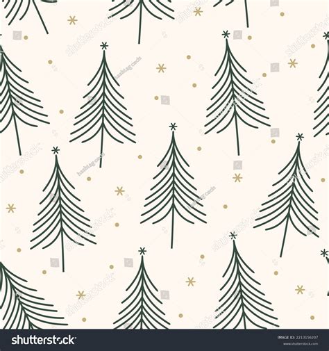 Christmas Tree Seamless Design Pattern Pine Stock Vector Royalty Free 2213156207 Shutterstock