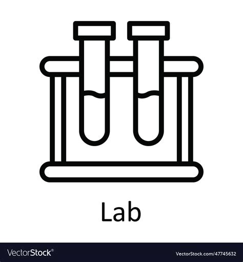 Lab Outline Icon Design Educa Royalty Free Vector Image