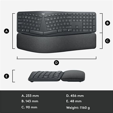 Logitech Ergo K860 Split Wireless Keyboard For Business Ergonomic Design Secured Logi Bolt