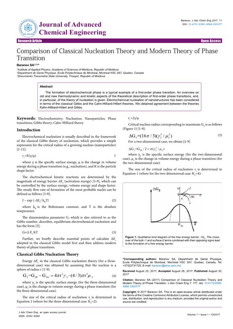 Comparison Of Classical Nucleation Theory And Modern Theory Of Phase