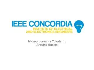 PPT Microprocessors Tutorial Arduino Basics PowerPoint Presentation ID