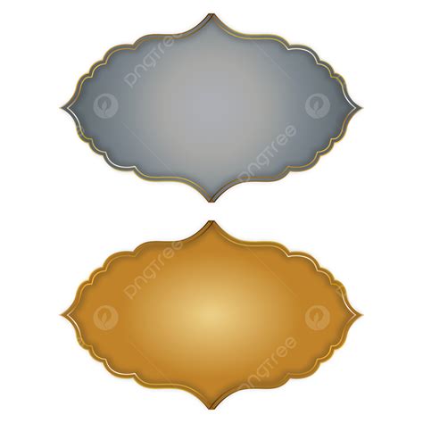 럭셔리 황금 아랍어 이슬람 배너 제목 프레임 Png 투명 배경 골드 텍스트 상자 세트 이슬람 배너 텍스트 상자 Png 일러스트 및 벡터 에 대한 무료 다운로드