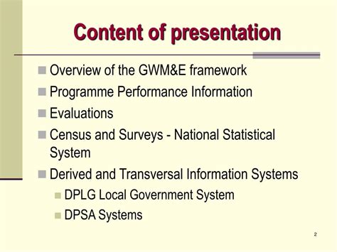 Ppt Government Wide Monitoring And Evaluation System Powerpoint