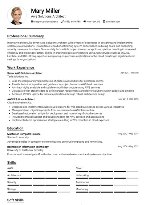 AWS DevOps Engineer Resume Examples For Free Templates CVDesigner Ai
