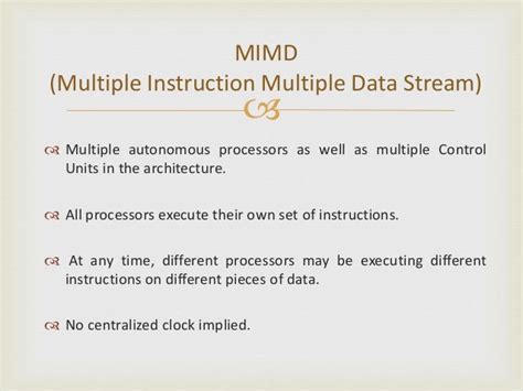 Parallel Processing Simd And Mimd