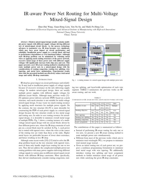 ir aware power net routing for multi voltage mixed signal design pdf