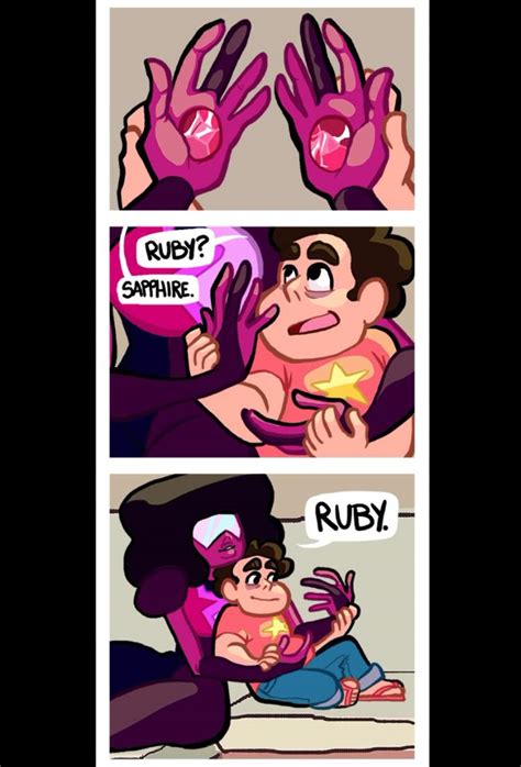 Pin By Maria On Ruby Sapphireandgarnet Steven Universe Funny Steven Universe Fanart Steven