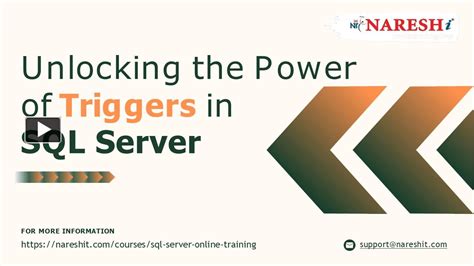 Unlocking The Power Of Triggers In Sql Server Presentation Free To