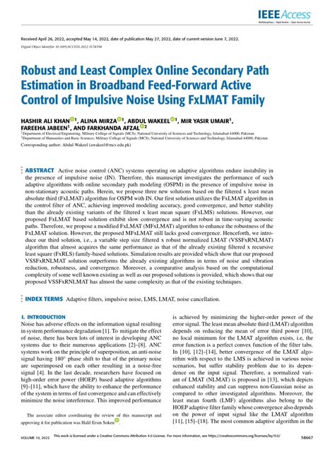 pdf robust and least complex online secondary path estimation in
