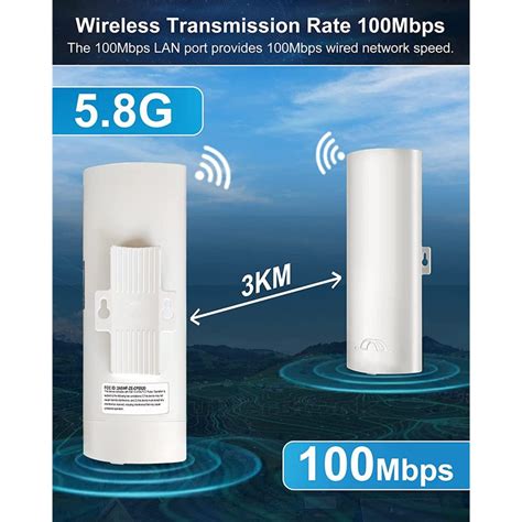 Wireless Bridge 5 8g Outdoor Cpe Point To Point Long Range Access Point With 14dbi High Gain