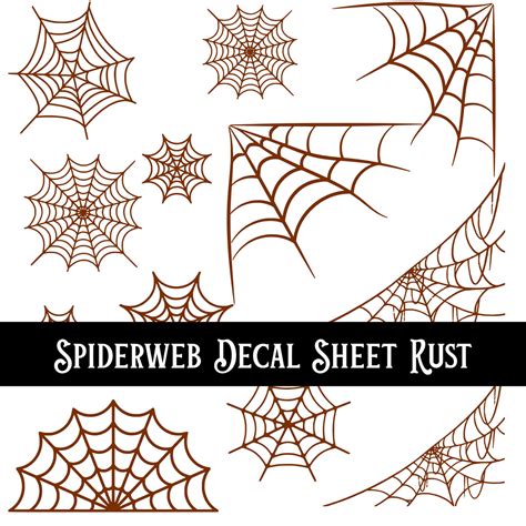 Spiderweb Decal Sheets 10 Color Options Kraft Craze