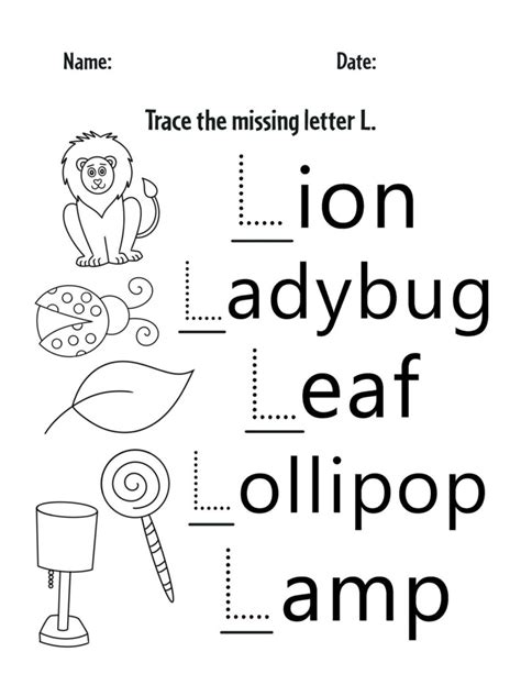 Free Printable Letter L Worksheets Preschool Coloring Printables