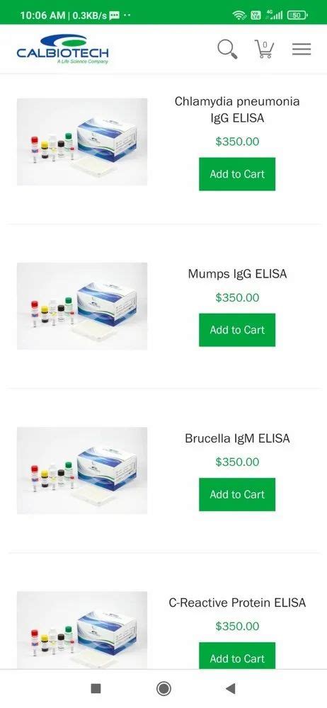Calbiotech Mumps Igg Elisa Kit At ₹ 15750 Pack In New Delhi Id 25402587691