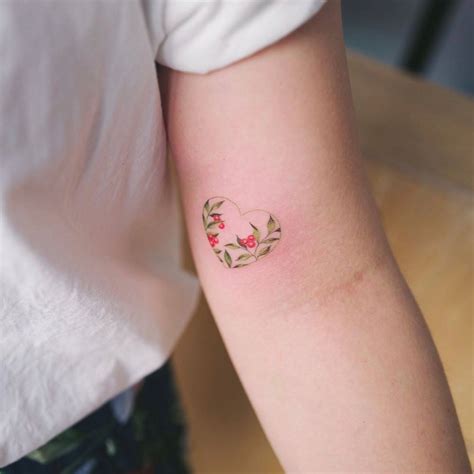Small Heart With Flowers Tattoo Best Flower Site