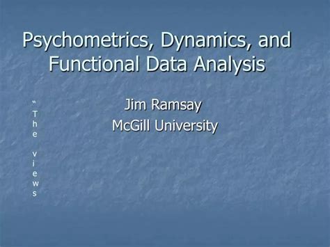 Ppt Psychometrics Dynamics And Functional Data Analysis Powerpoint