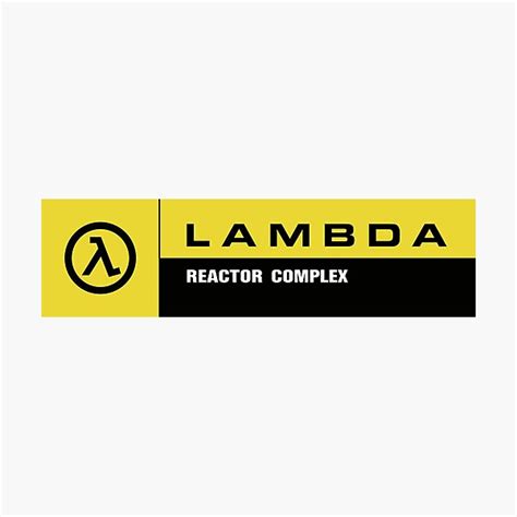 Half Life Lambda Complex Reactor Complex Signage Yellow 16 Cs