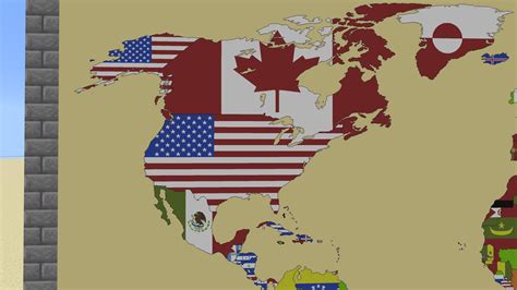 I Made The World Map In Minecraft With Flags R Maps