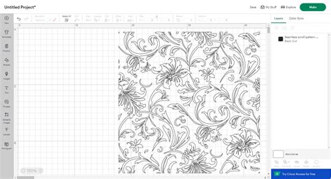 Seamless Scroll Pattern Svg Vector Seamless Floral Pattern Digital Flowers Floral Ornament