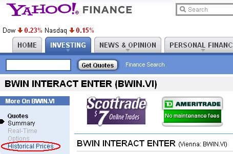 Download Free Data From Yahoo Finance