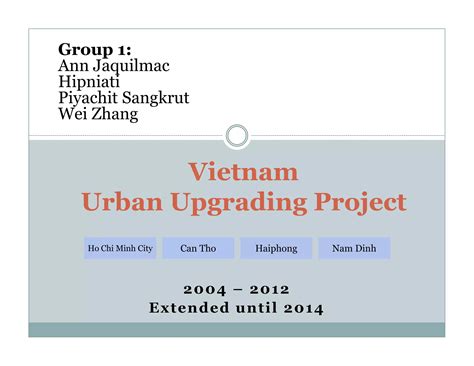 vietnam urban upgrading project pdf