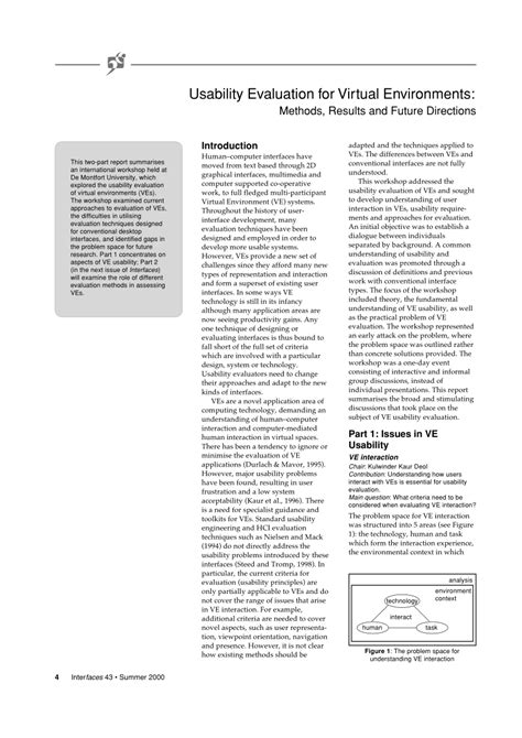 Pdf Usability Evaluation For Virtual Environments Methods Results